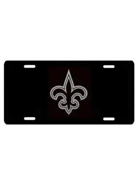 Accents | New Orleans Saints Black Metal Vanity Aluminum License Plate ...